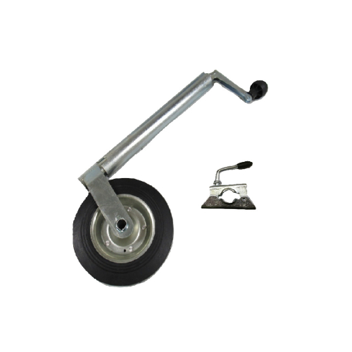 Caravan Jockey Wheel & Clamp 42MM (Trailer Metal Rim Wind Up Handle) on ...