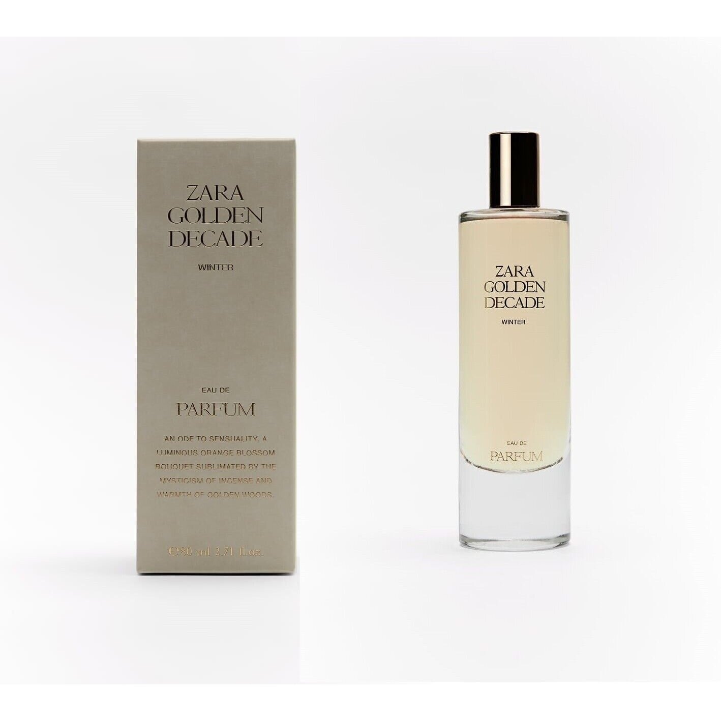 Zara Golden Decade Winter 80 ML 2,71 Oz Eau De Parfum Fragrance Women ...