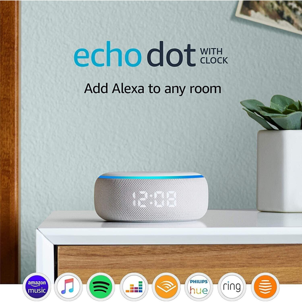 Amazon Echo Dot (3rd Gen) 3rd Generation Smart Speaker with Clock ...