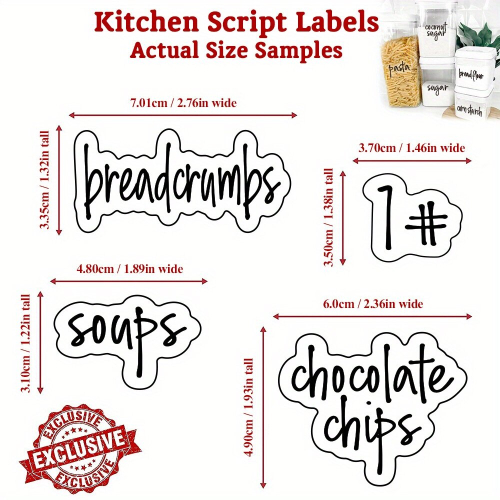 120 Pcs Kitchen Labels The Home Edit Labels Seasoning Labels For ...
