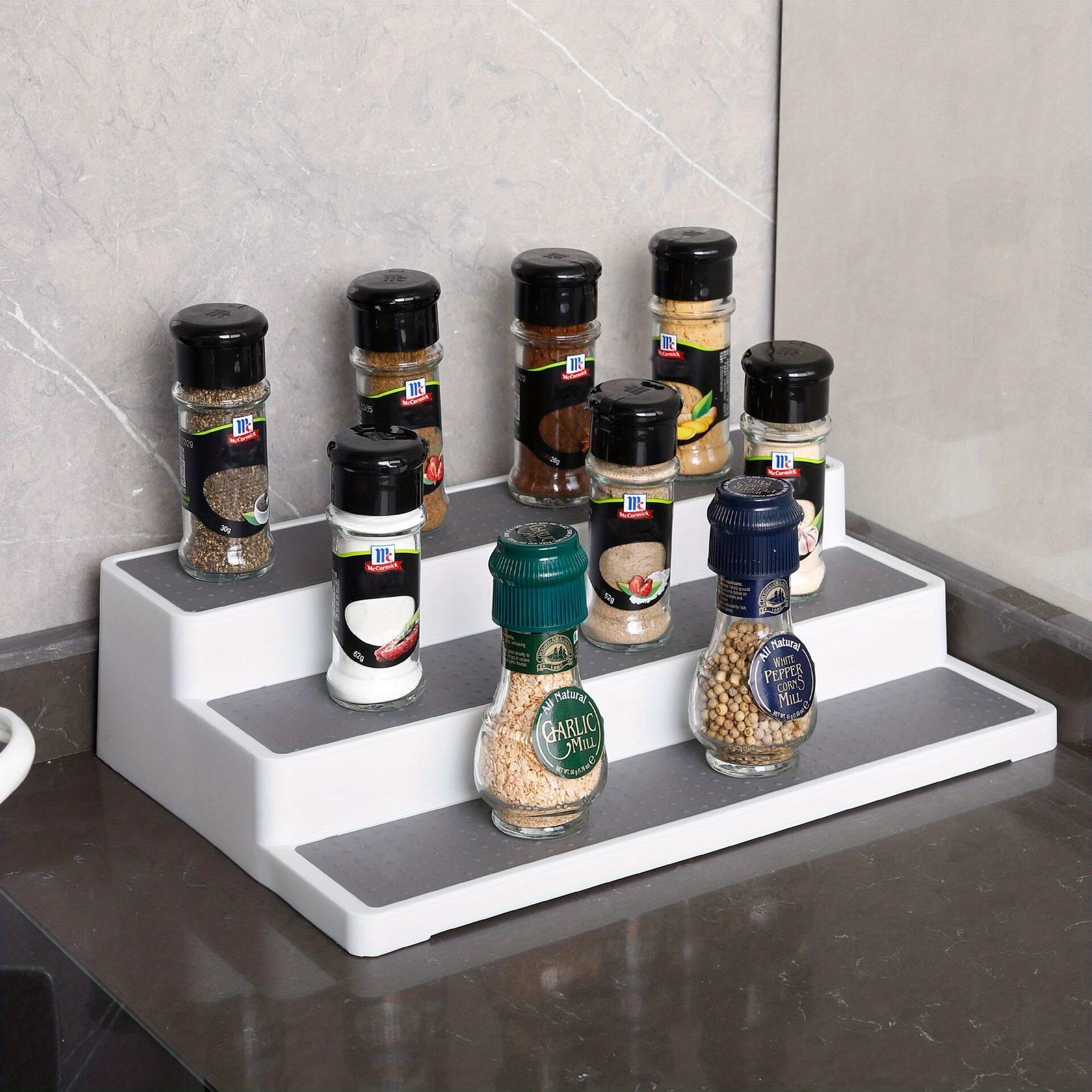 1 set Acrylic 3 Tier Spice Rack Organizer for Cabinet and Countertop ...