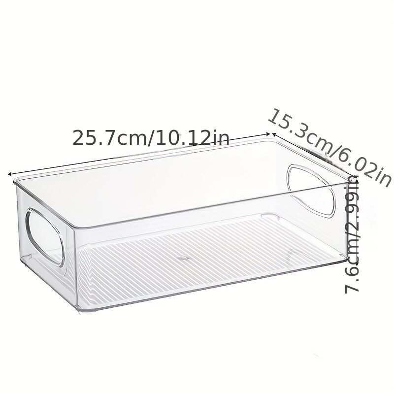 1pc Stackable Plastic Clear Food Storage Containers With Handles For ...