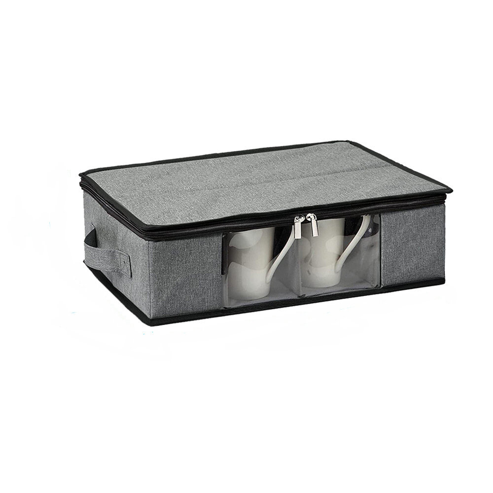 1pc Stylish Mug and Cup Storage Box with Dividers Perfect for Coffee ...