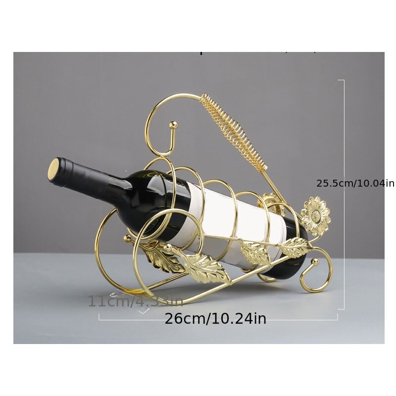 1pc European Style Maple Leaf Wrought Iron Wine Rack Living Room Bar ...