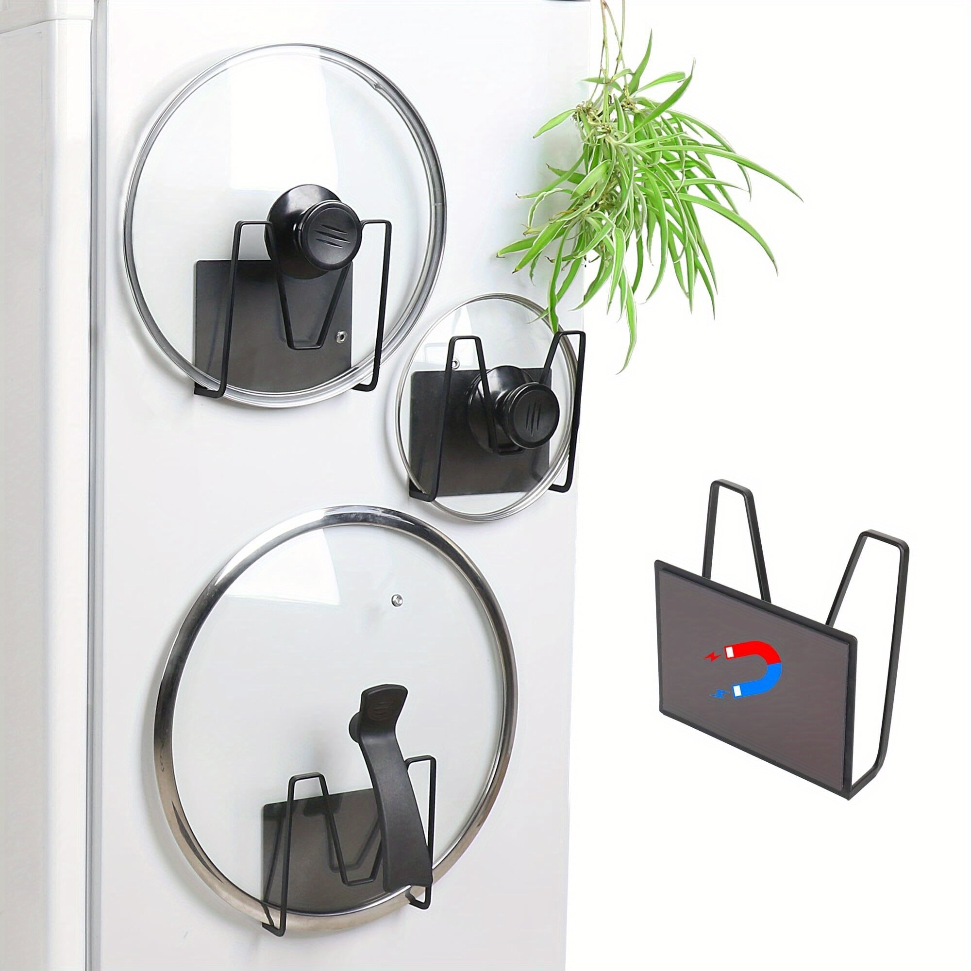 3pcs Pot Lid Organizer For Refrigerator Adjustable Pot Lid Holder Pan ...
