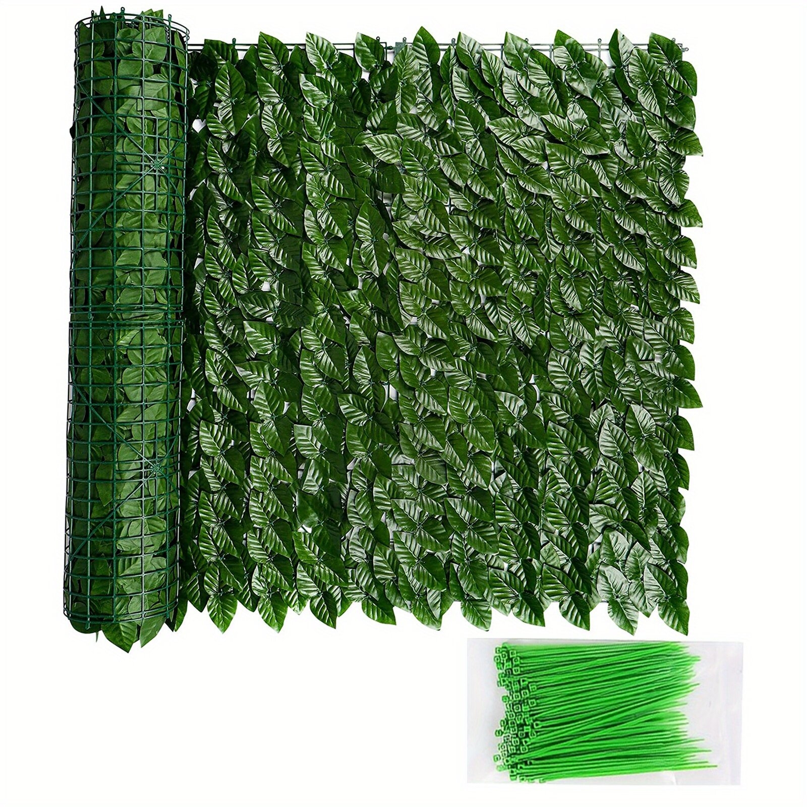 1pc Artificial Leaf Fence Privacy Screen Outdoor Garden Artificial Faux ...