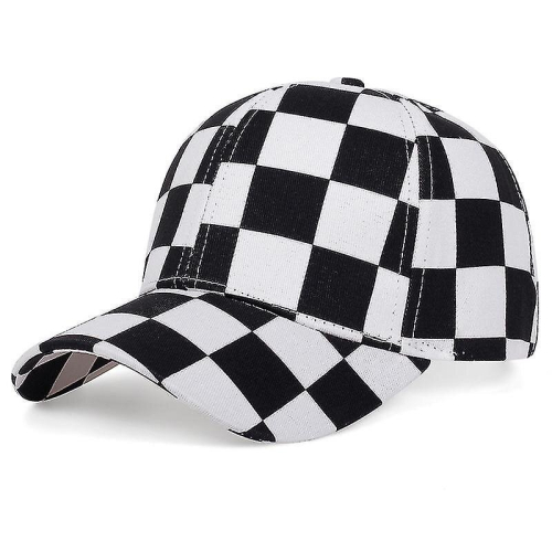 Hat Men And Women Checkerboard Baseball Cap Outdoor Travel Shade ...