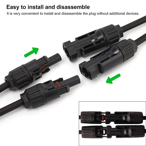 1 Pair Solar Y Cable Solar Y Plug Solar Cable Y Splitter Mmf/ffm Y ...