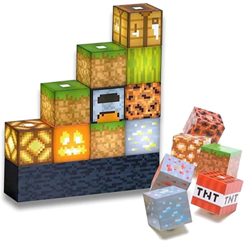 Minecraft free splicing night light DIY bedroom study desk room night ...