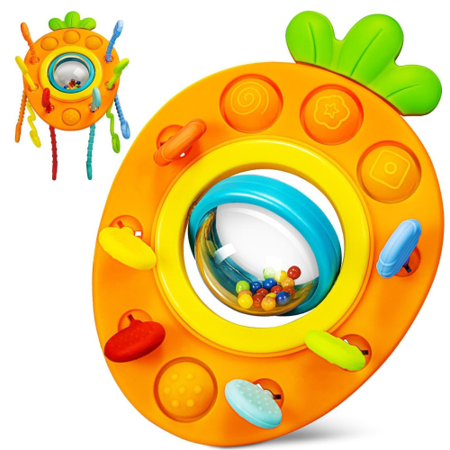 Baby Pull String Activity Toys Silicone Sensory Fine Motor Skills Toys ...