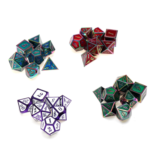 7PCS Metal Polyhedral Dices Set For Dungeons and Dragons Dice Desktop ...