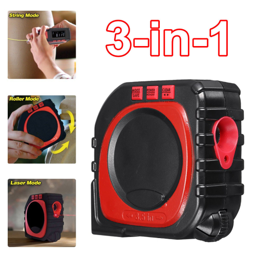 Drillpro 3 In 1 Digital LED Measuring Tape String Sonic Roller Mode ...