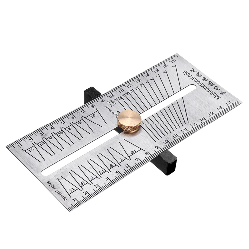 Drillpro Woodworking Multifunction Scriber T-type Ruler Stainless Steel ...
