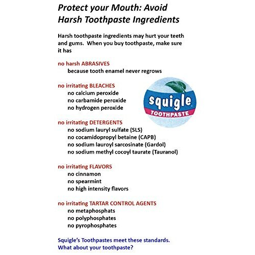 Squigle Enamel Saver Toothpaste - 36% Natural Xylitol, SLS Free With ...