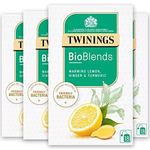 Twinings Bioblends Lemon, Ginger and Turmeric Tea with Friendly ...