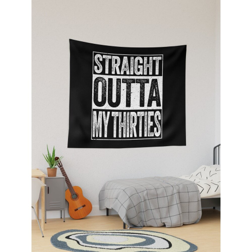 Tapestry 60x50inch Straight Outta My Thirties Wall Hanging Art Décor ...