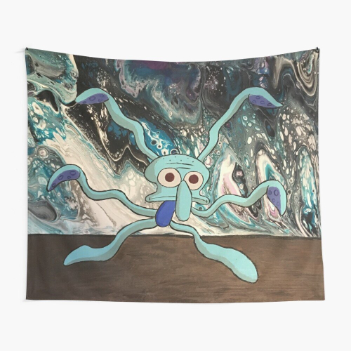 Tapestry 60x50inch Funky Squidward Wall Hanging Art Décor Living Room ...
