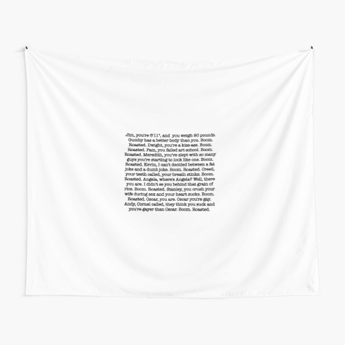 Tapestry 60x50inch boom roasted Michael Scott speech the office us Wall ...