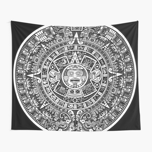 Tapestry 60x50inch Aztec calendar Wall Hanging Art Décor Living Room on ...