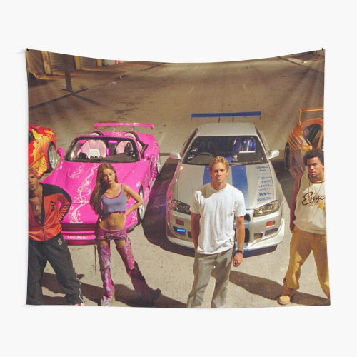 Tapestry 60x50inch FAST AND FURIOUS RACE CAR SCENE Wall Hanging Art ...