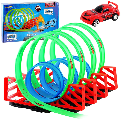 The Magic Toy Shop Kid's Racing Track Toy - 360 Track & Car 30 Pieces ...