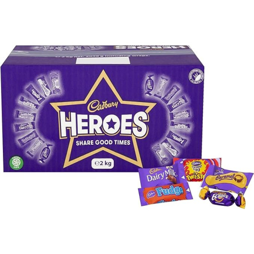 Cadbury Heroes Chocolate Bulk Sharing Box 2kg Halloween, Milk ...