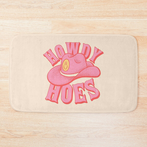 Bath Mat Howdy Hoesk Cowboy Cowgirl Rodeo Preppy Aesthetic MEME HOWDY Y ...