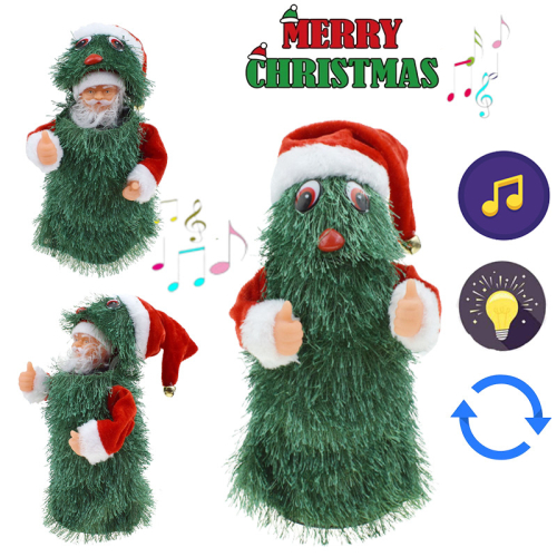 Santa Claus Xmas Tree Musical Toy Dancing Singing Rotating Kids ...