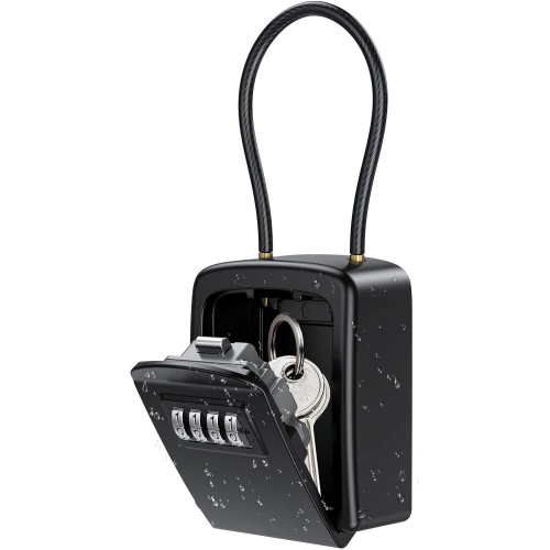 Key Box Lock Large Combination Key Box Outdoor Key Safe Wall Mounted on ...