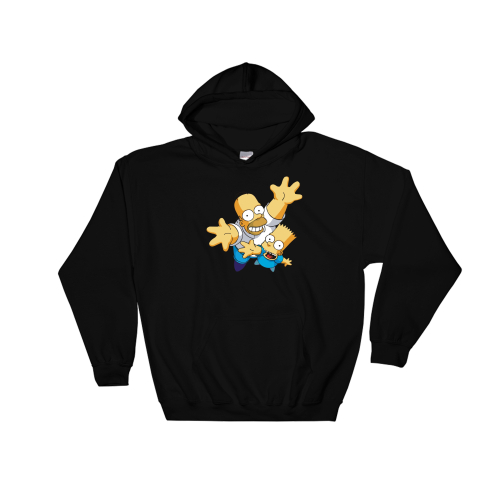 (Small, Black) Homer Simpson And Bart Simpson Figure Black Men Women ...