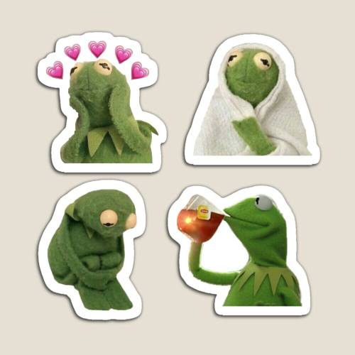 Fridge Magnets Kermit meme sticker set Acrylic Meme Decoration for Home ...