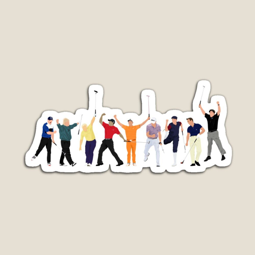 Fridge Magnets Golf Legends, Brooks Koepka, John Daly Jack Nicklaus ...