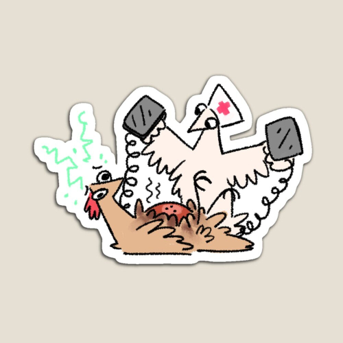 Fridge Magnets Hen Resuscitation Acrylic Meme Decoration for Home ...