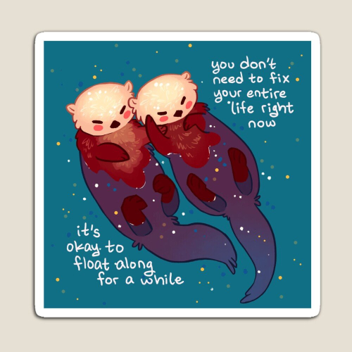 Fridge Magnets "It's Okay to Float Along For a While" Hand Holding ...