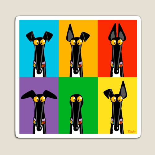 Fridge Magnets Greyhound Semaphore Acrylic Meme Decoration for Home ...