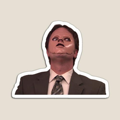 Fridge Magnets Dwight Schrute 'skin mask' Acrylic Meme Decoration for ...