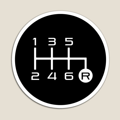 Fridge Magnets 6-Speed Manual Transmission Shift Pattern (reverse on ...