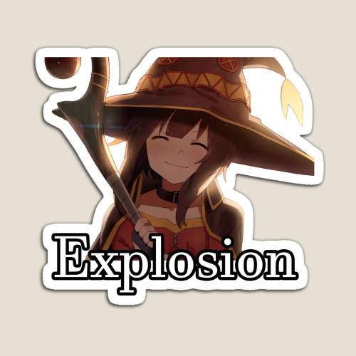 Fridge Magnets Konosuba Megumin Explosion Acrylic Meme Decoration for ...