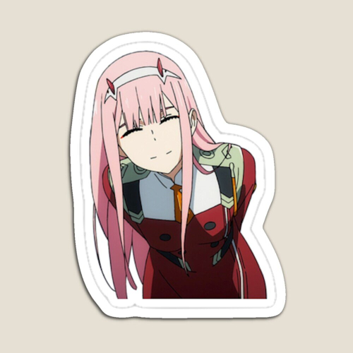 Fridge Magnets Zero Two Anime Girl Acrylic Meme Decoration for Home ...