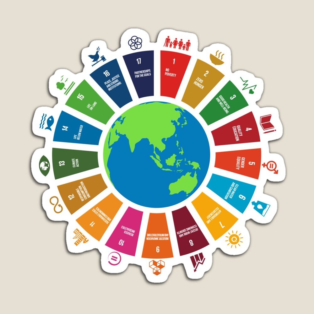 Fridge Magnets UN SDGs UN Global Goals Logo United Nations Sustainable Development Goals 2030 ...