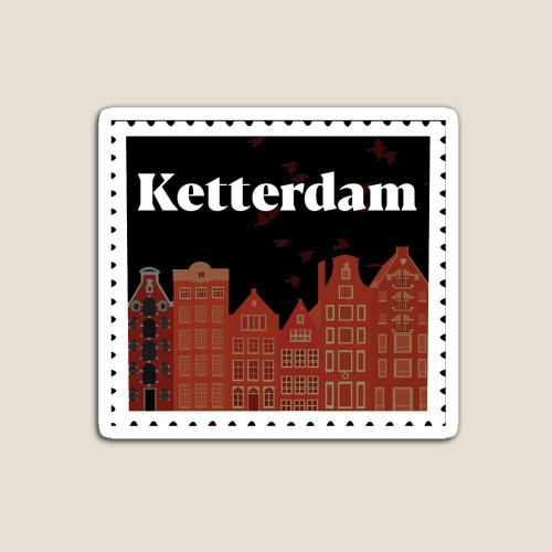 Fridge Magnets ketterdam stamp Acrylic Meme Decoration for Home Kitchen ...