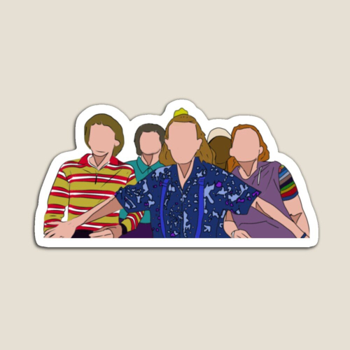 Fridge Magnets Stranger Things inspired hand drawn stylized character ...