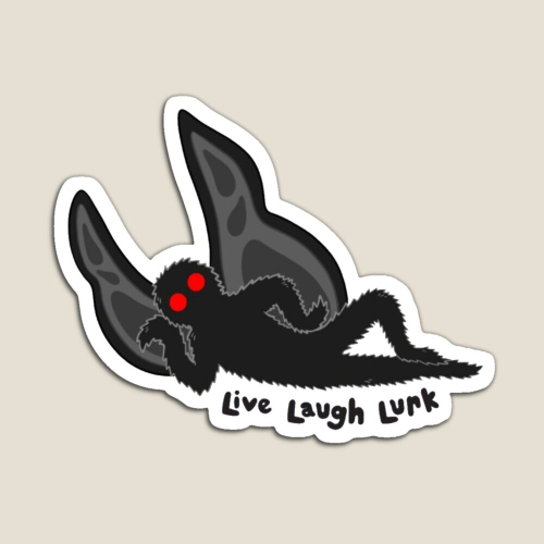 Fridge Magnets Mothman Live Laugh Lurk Acrylic Meme Decoration for Home ...