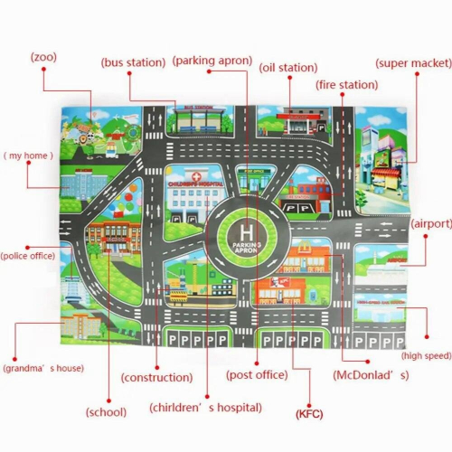 Children Toy Car City Parking Map English Version City Parking Map on OnBuy