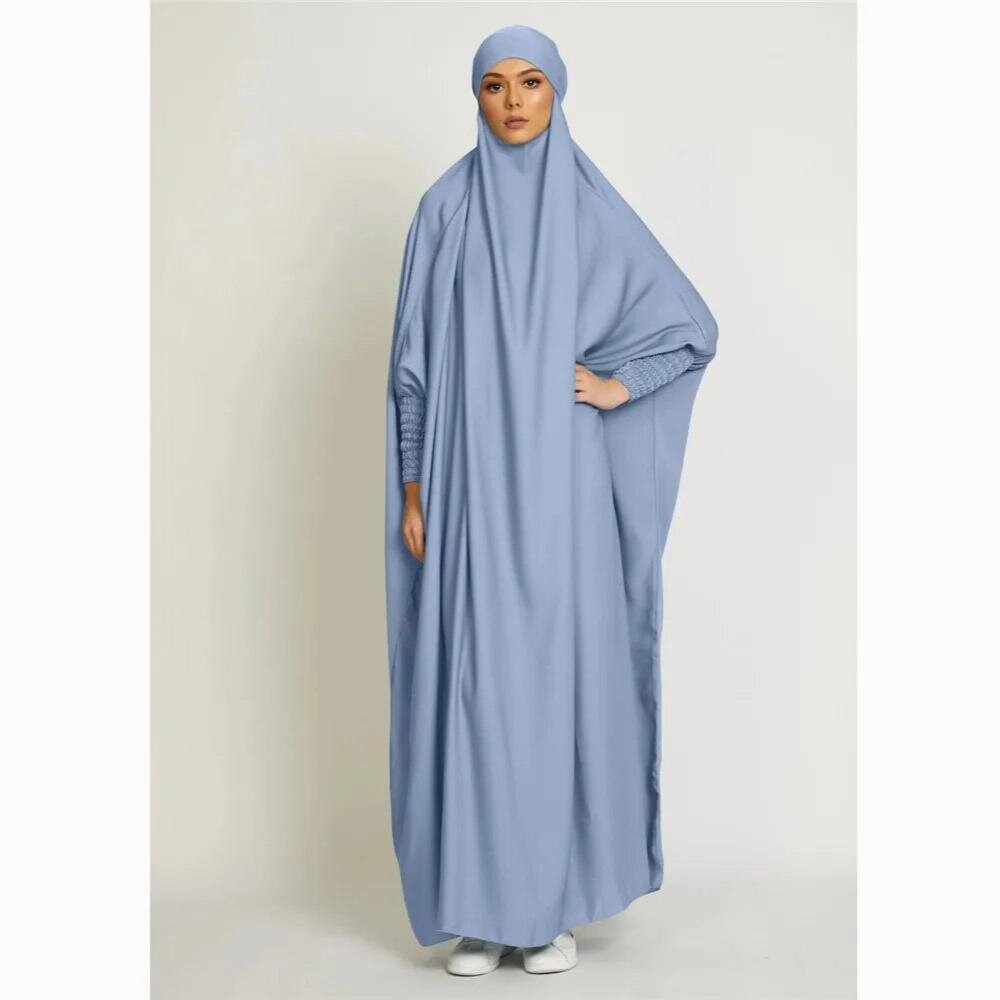 Ramadan Muslim One Piece Prayer Hijab Dress Garment Jilbab Women Hooded ...