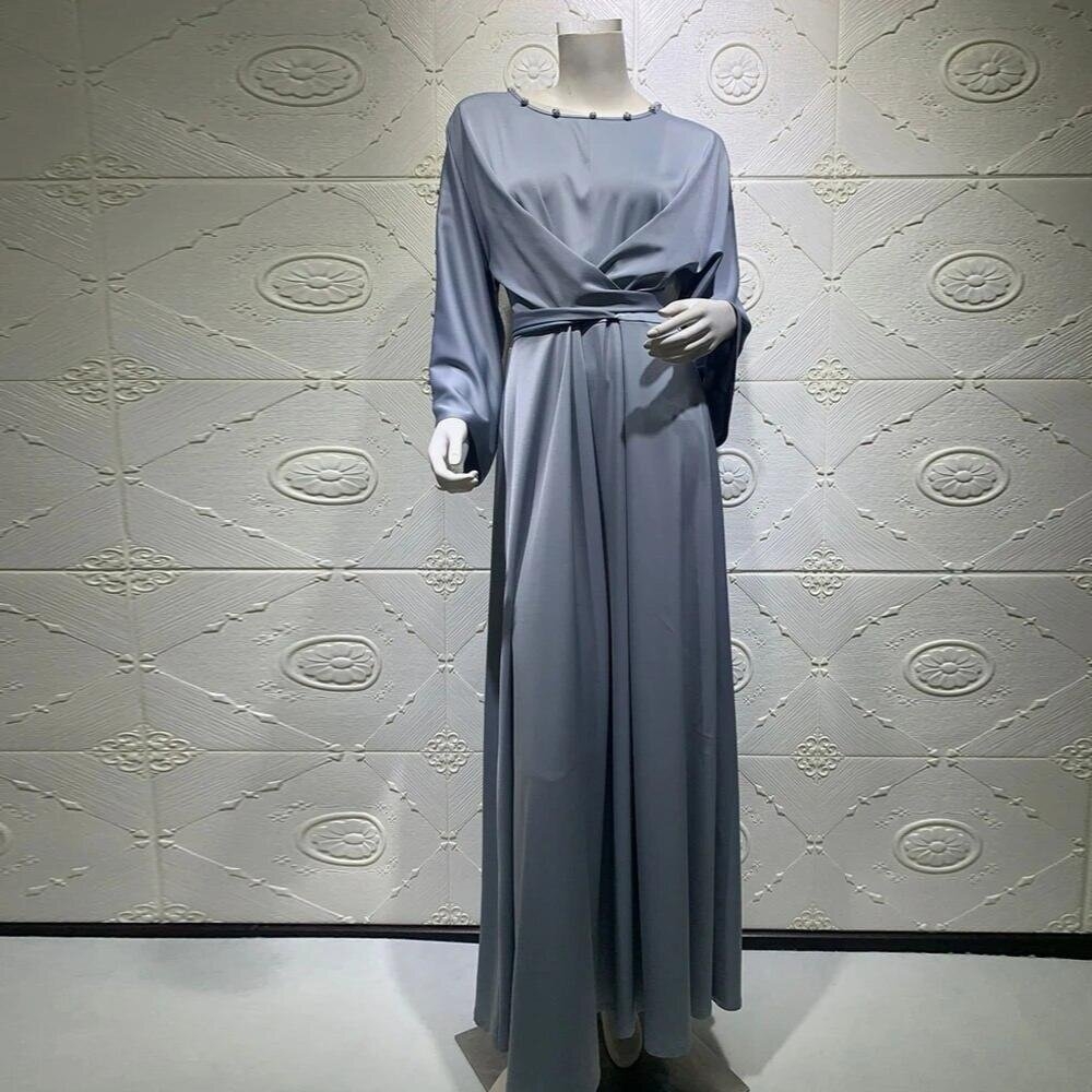 Kaftan Dubai Abaya Turkey Femme Arabic Hijab Muslim Robe Satin Dress African Dresses Abayas For ...