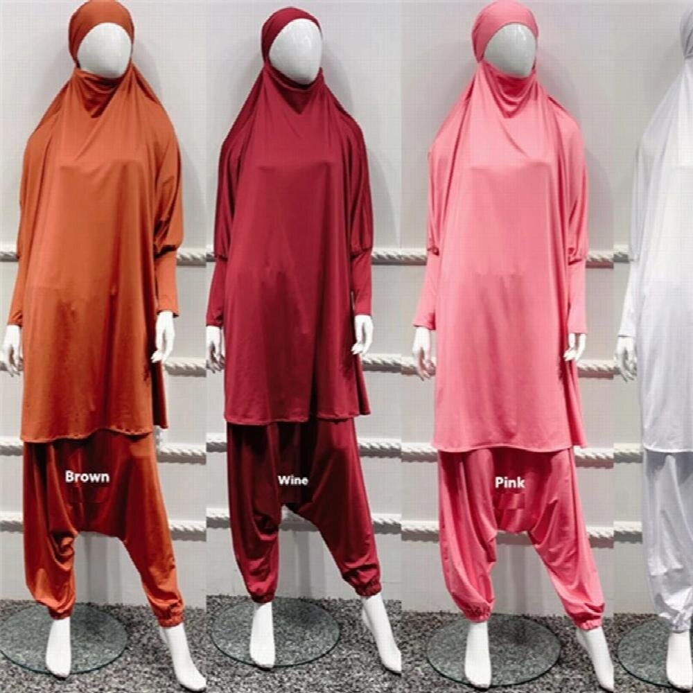 Eid Hooded Muslim Women Hijab Dress Prayer Garment Jilbab Abaya Long ...