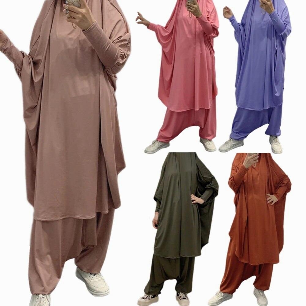 Eid Hooded Muslim Women Hijab Dress Prayer Garment Jilbab Abaya Long