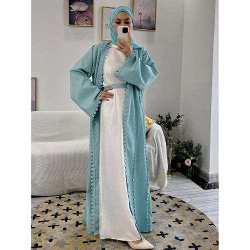 Muslim Dress Caftan Ramadan Eid Mubarak Kaftans for Women Robe Djellaba Party Musulmane Longue ...