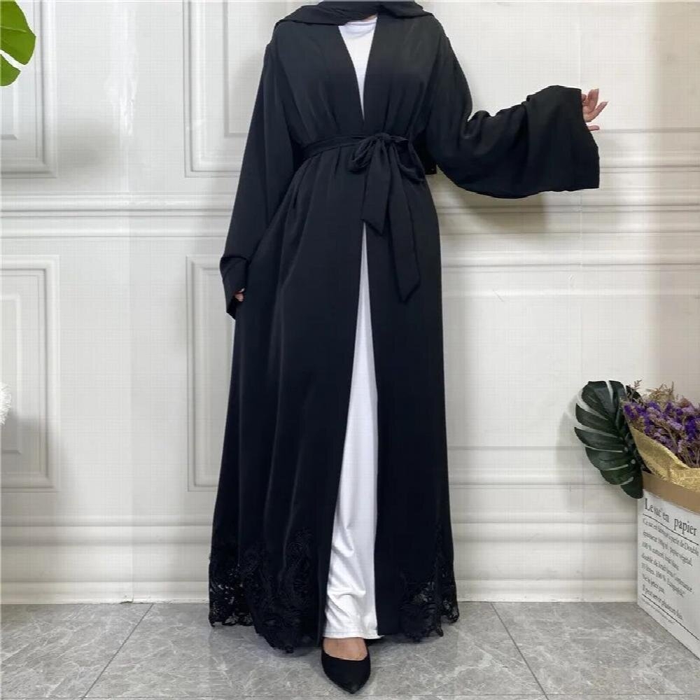 Dubai Open Abaya Muslim Women Hijab Dress Turkey Kaftan Kimono Jilbab ...